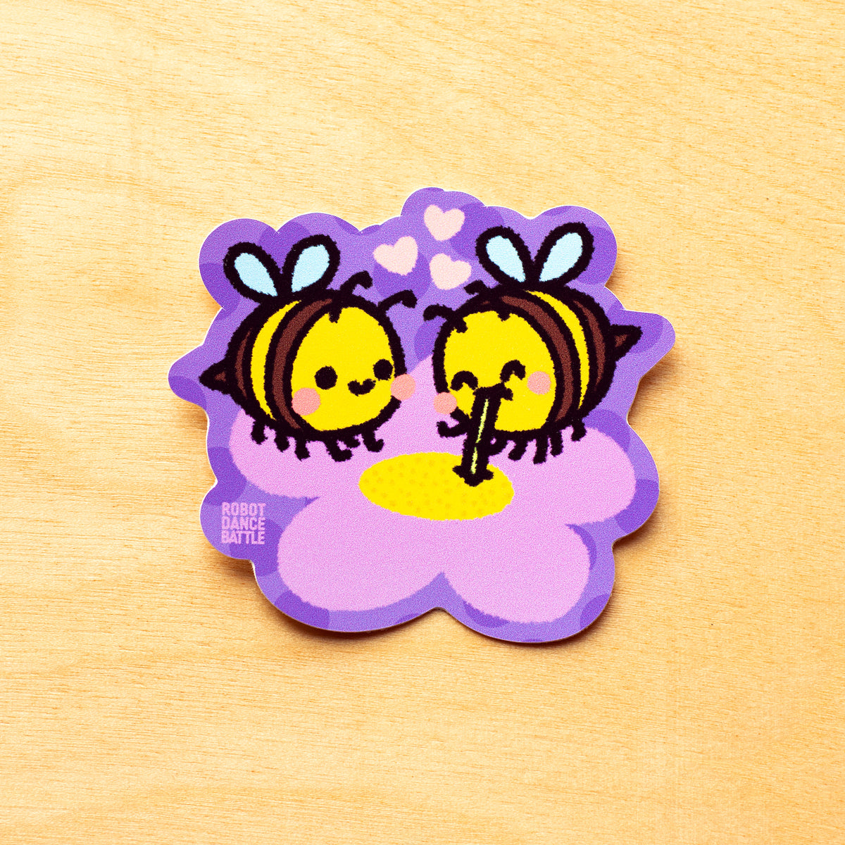 Bees On Flower Sticker – Robot Dance Battle