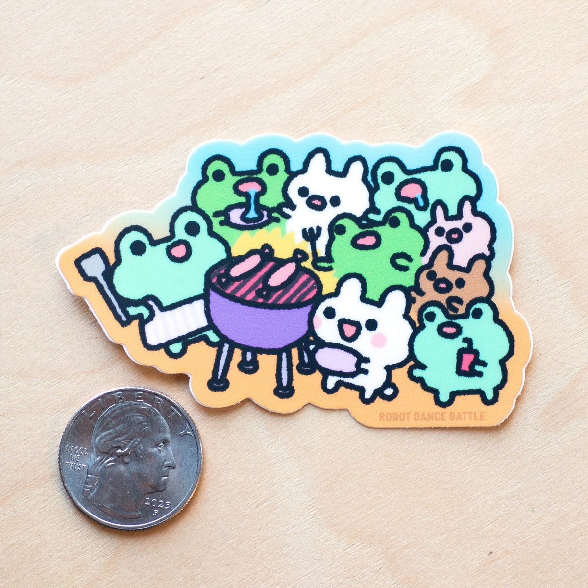 Summer BBQ Vinyl Sticker – Robot Dance Battle
