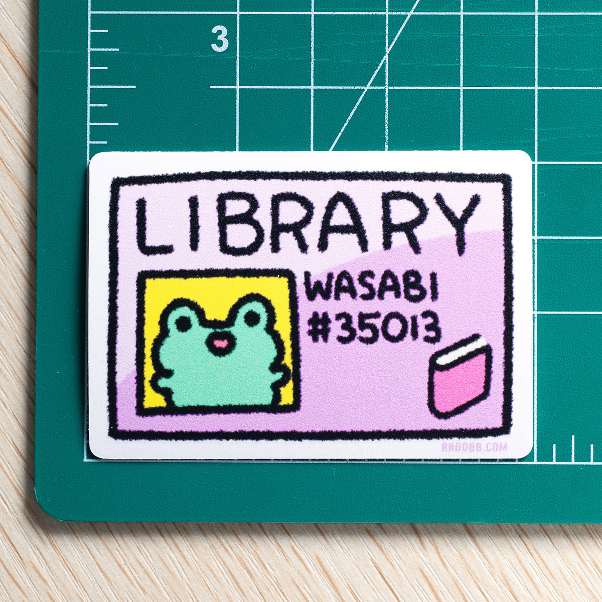 Frog Library Card Vinyl Sticker – Robot Dance Battle