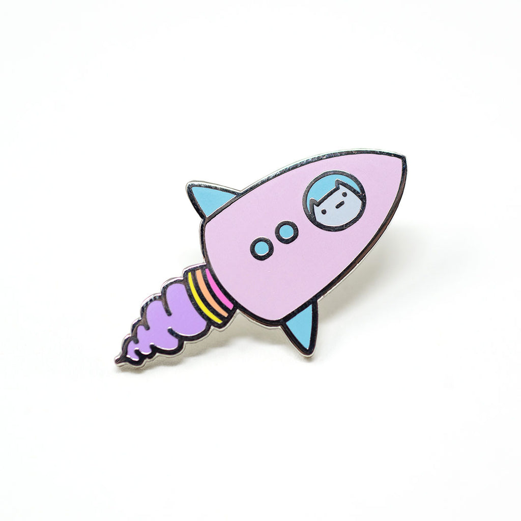 Commander Kitty - Rocket Ship Enamel Pin – Robot Dance Battle