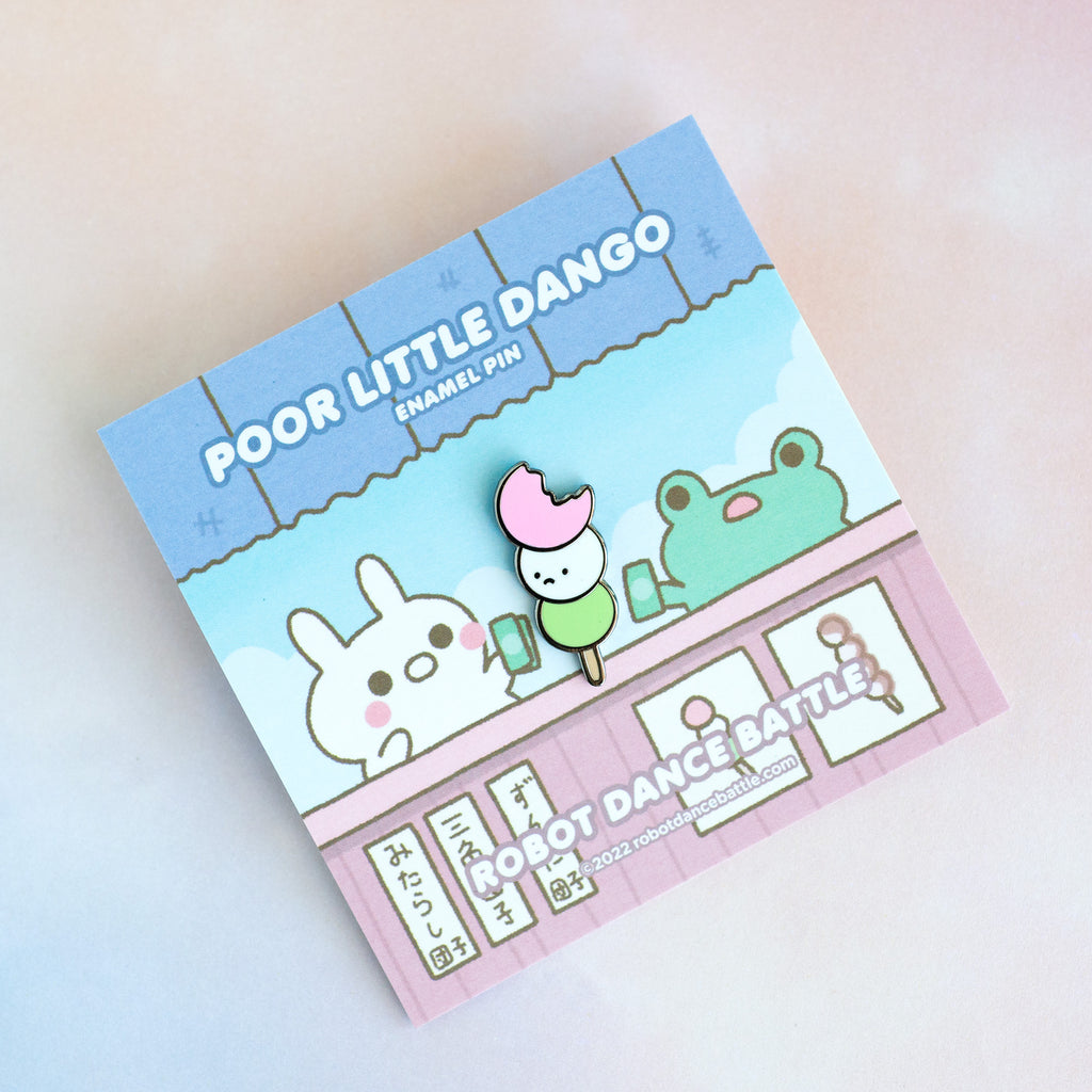 Poor Little Dango Enamel Pin – Robot Dance Battle
