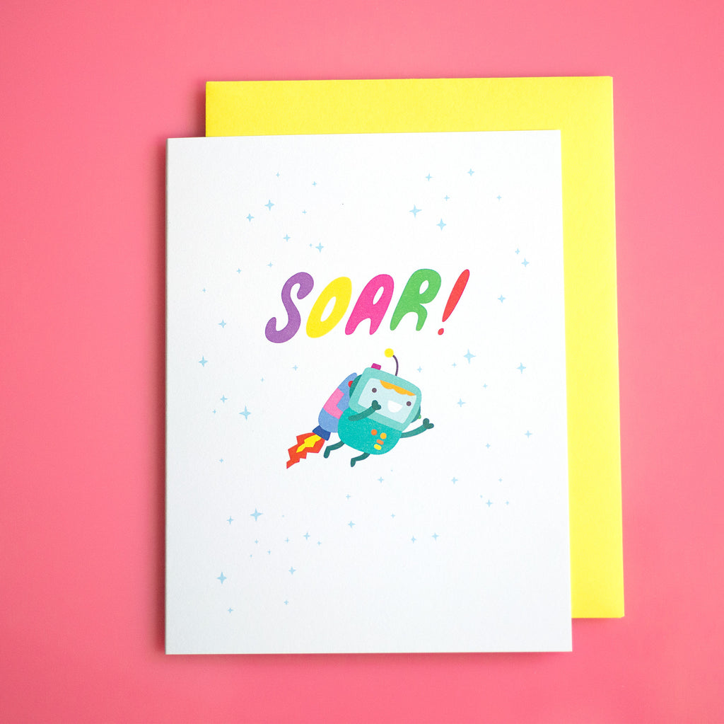 Soar! Greeting Card – Robot Dance Battle