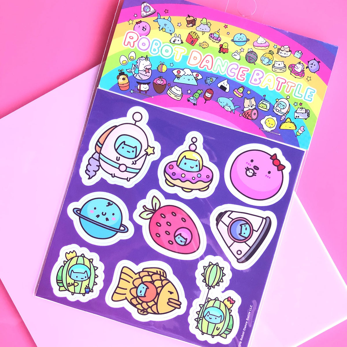 Commander Kitty Sticker Sheet – Robot Dance Battle