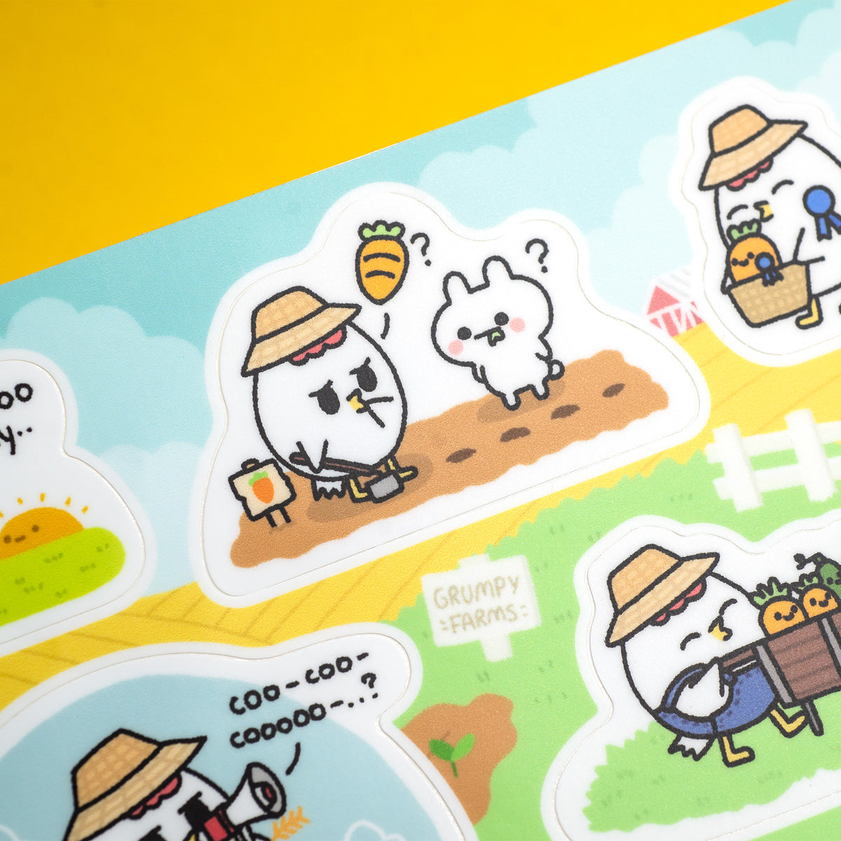Grumpy Chicken Grumpy Farms Sticker Sheet – Robot Dance Battle
