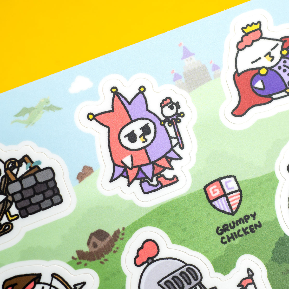 Grumpy Chicken Medieval Times Sticker Sheet – Robot Dance Battle